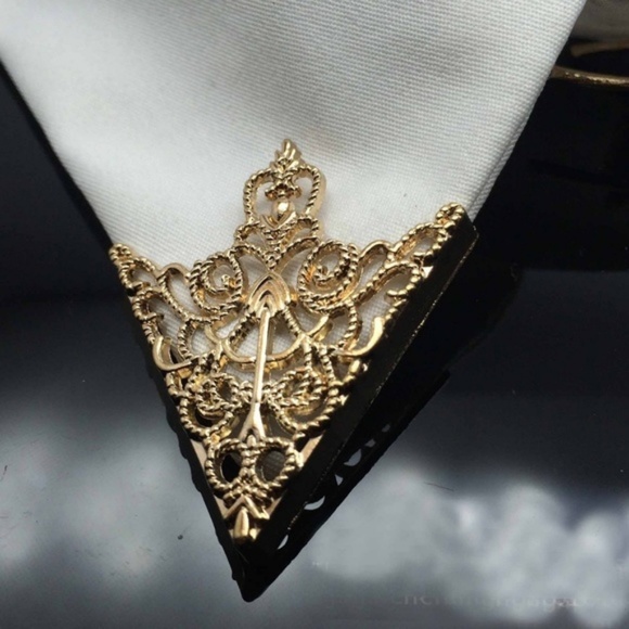 Accessories | Filigree Triangle Antique Bronze Collar Lapel Pin | Poshmark
